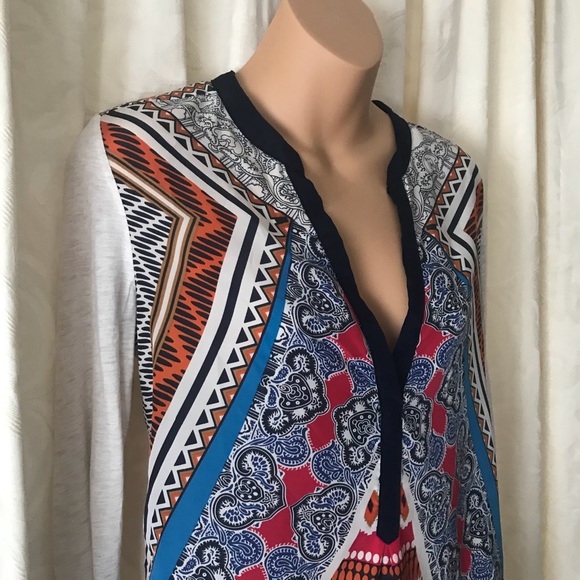 Anthropologie | Tops | Anthropologie Multi Color Tunic By Tiny Sz S ...
